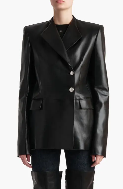 Khaite Elona Plongé Lambskin Leather Jacket