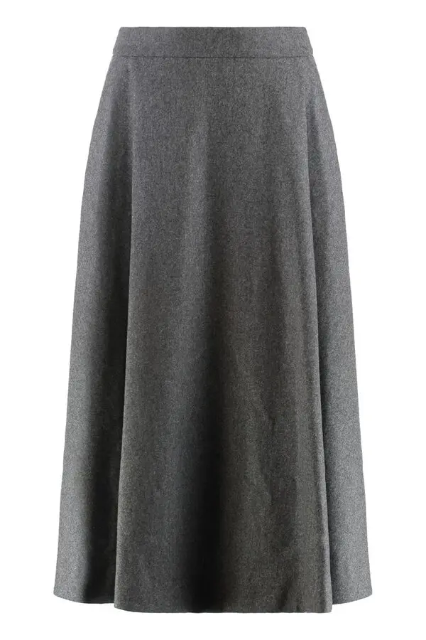 Max Mara Betulla Virgin Wool Skirt - Grey