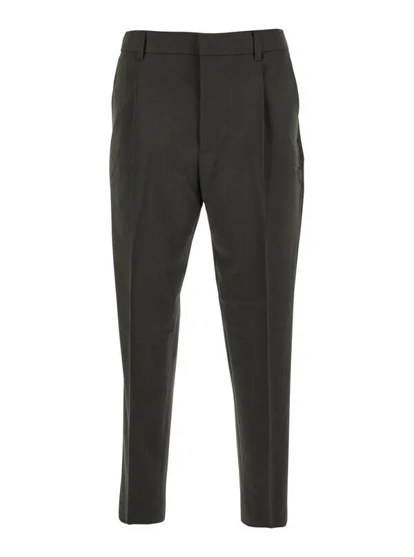 Jacquemus Pleated Wool Trousers - Green