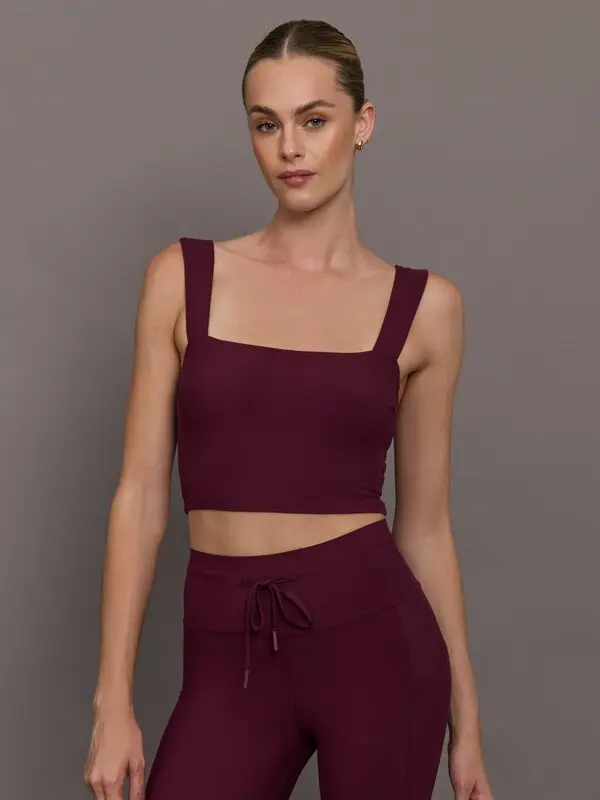 Carbon38 Square Neck Bra In Melt - Fig