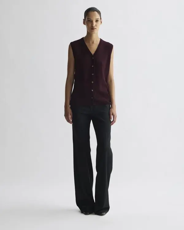 Veronica De Piante Alice Merino Wool Vest - Deep Plum