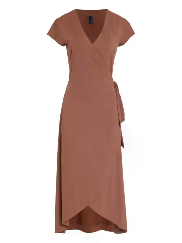 LYGIA & NANNY Falcão Short-sleeve Wrap Dress - Brown