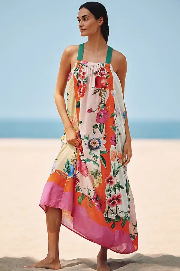 CELANDINE Apron Midi Dress