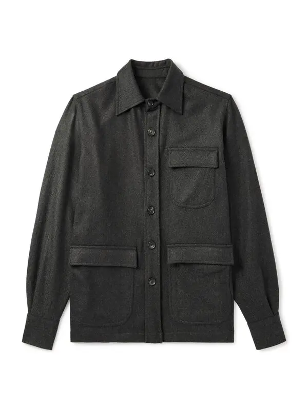 DE PETRILLO Wool And Cashmere-blend Overshirt
