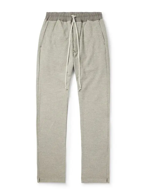 Rick Owens Berlin Straight-leg Shell-trimmed Cotton-blend Jersey Sweatpants