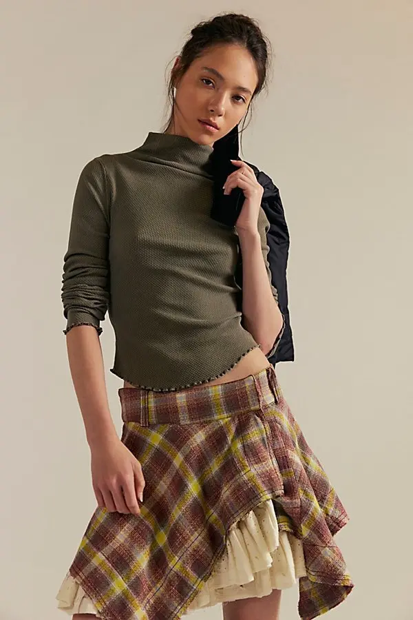 Free People We The Free Aria Turtleneck Top - Sage