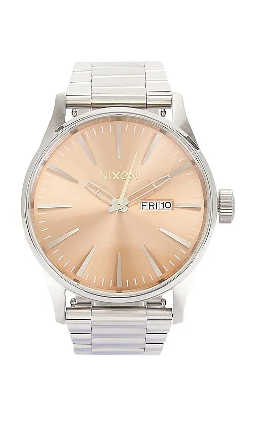 Nixon Stainless Steel Bracelet Watch - Silver & Coral