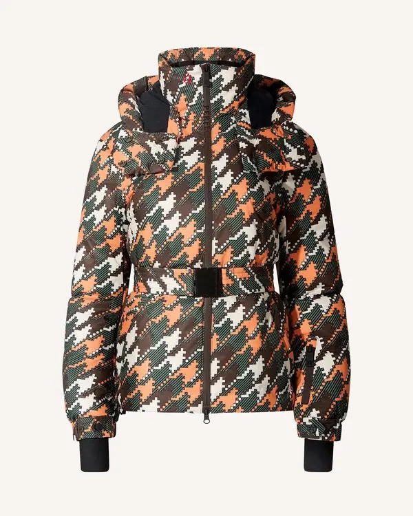 Perfect Moment Houndstooth Candice Down Parka Jacket - Scratch-houndstooth