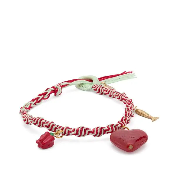 ALEMAIS Tesori Rossa Macrame Charm Bracelet