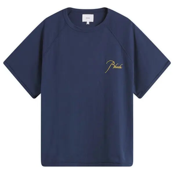 Rhude Classique Raglan T-shirt - Navy/yellow