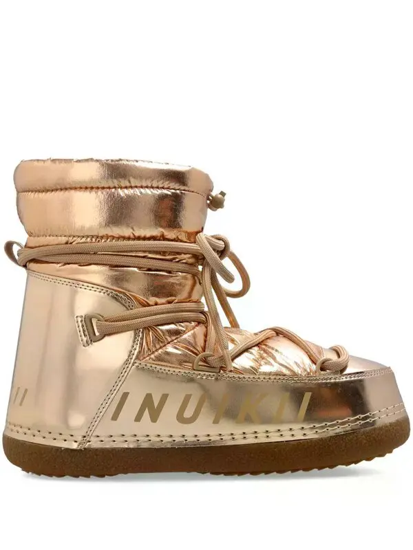 Inuikii Mountain Quilted Metallic Snow Boots