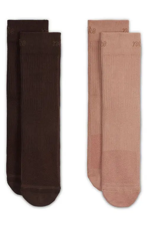 Nike Dri-fit Everyday Plus 3-pack Crew Socks - Brown Multi