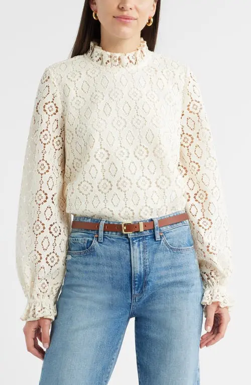Caslon Ruffle Lace Top