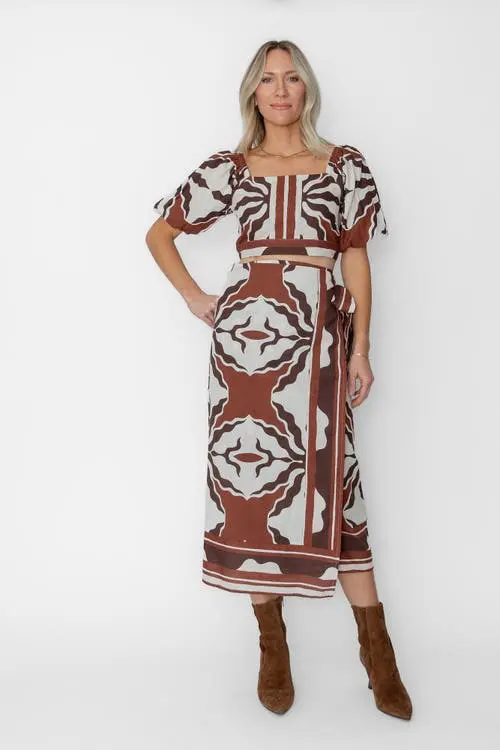 WEST OF Christine Wrap Skirt