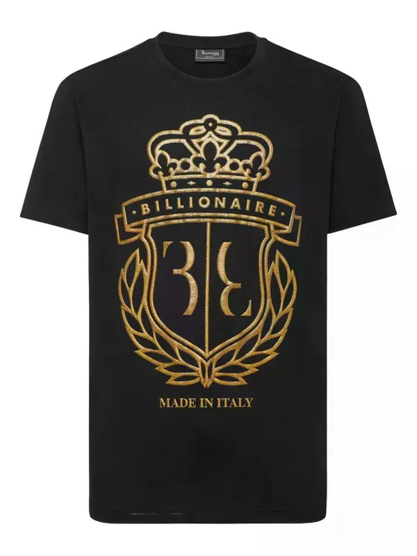 BILLIONAIRE Crest Round-neck T-shirt - Black