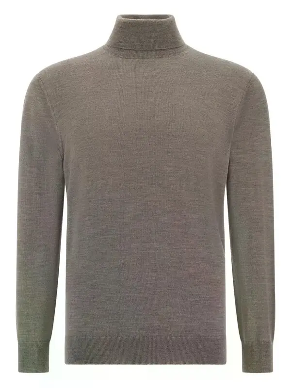 Boggi Milano Turtleneck Merino Wool Sweater - Grey