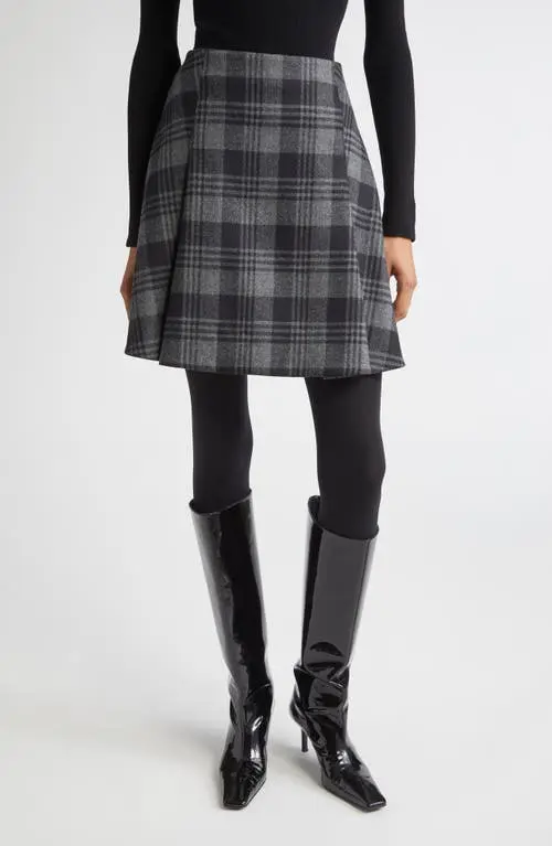 Proenza Schouler Cassia Plaid Virgin Wool A-line Skirt