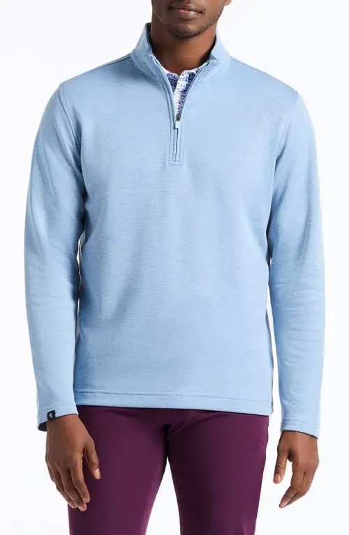 Robert Graham Troland Quarter Zip Top - Chambray Blue
