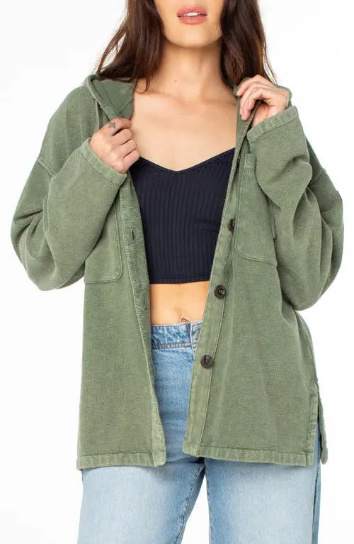 Roxy Cotton Hooded Shacket
