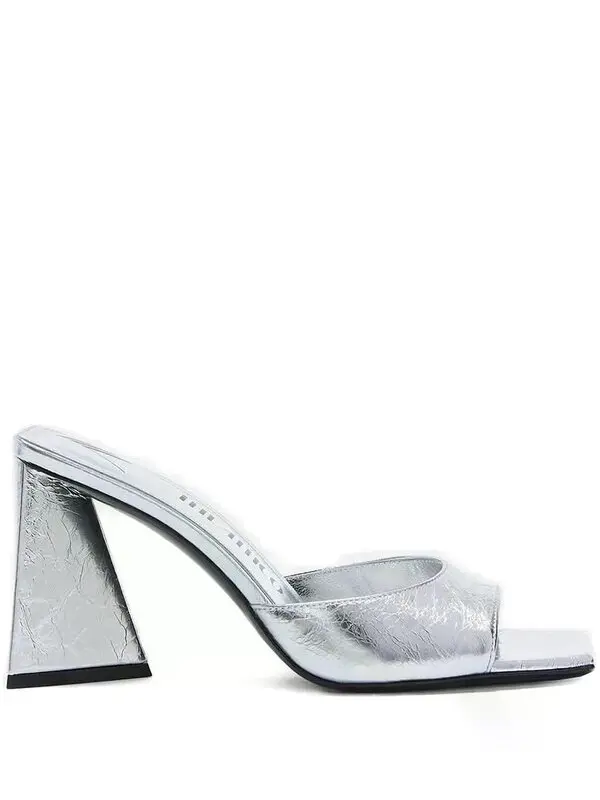 Attico 100mm Devon Metallic Leather Sandals