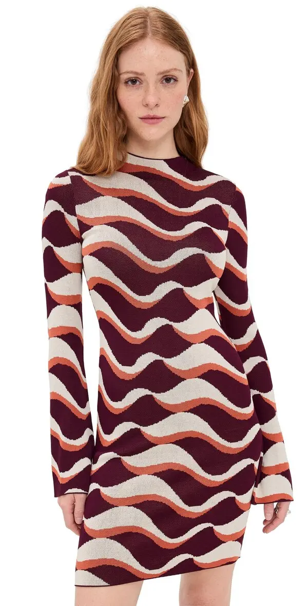Misa Deliz Mini Dress - Wavy Stripe