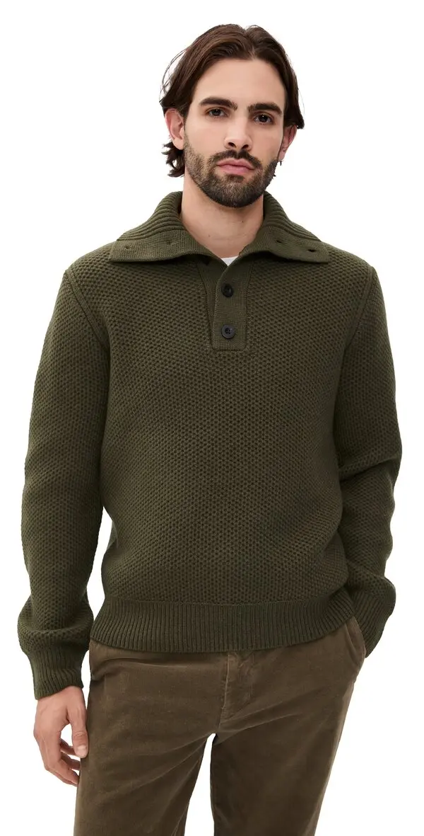 Vince Honeycomb Mock Neck Sweater