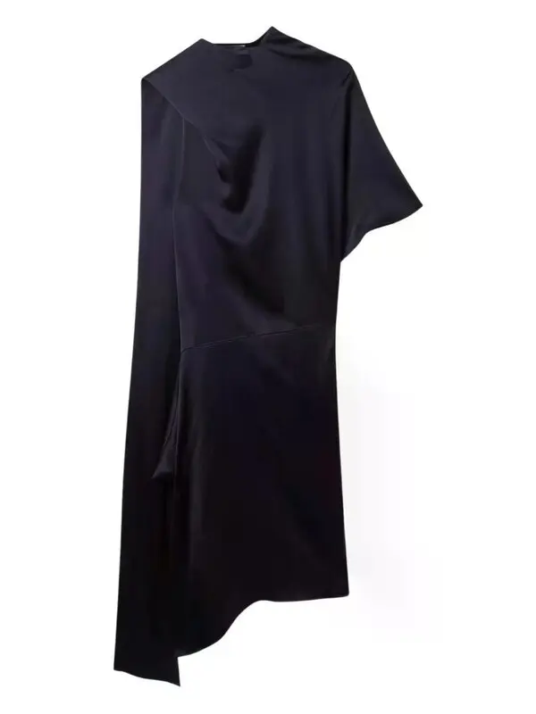 Stella McCartney Asymmetric Draped Midi Dress - Blue