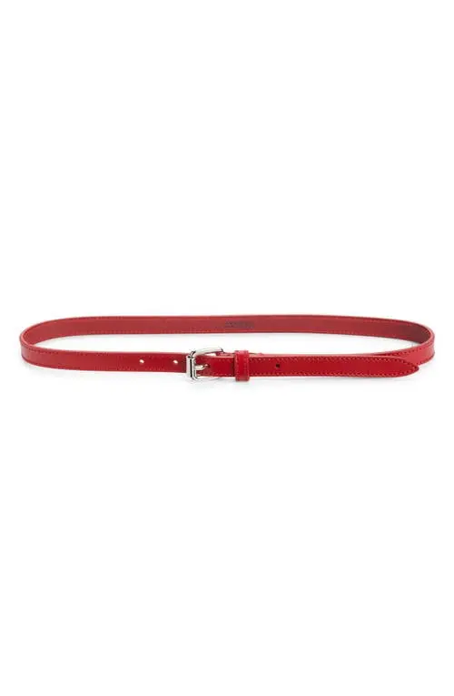 Isabel Marant Chelsea Utility Leather Belt - Deep Red/silver