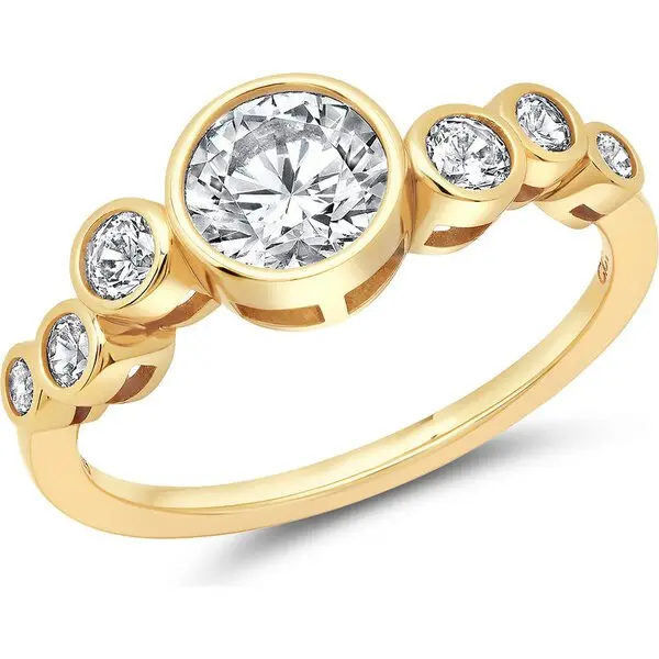CRISLU Stardust Cubic Zirconia Ring - 18kyg/clear Stone