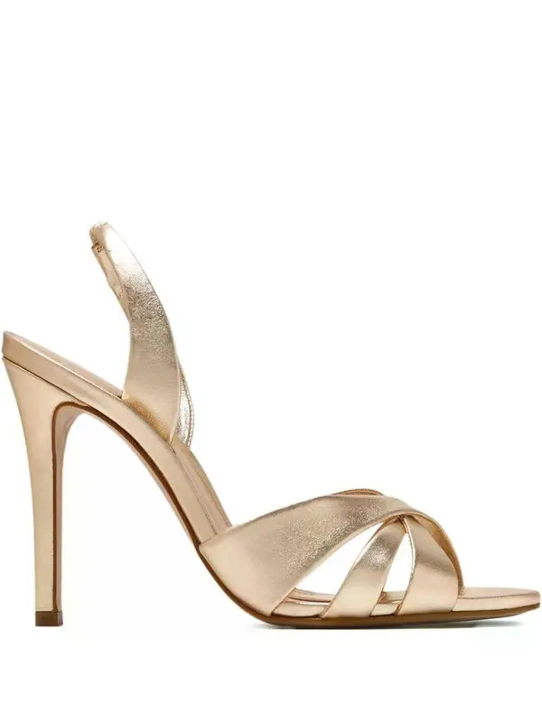 Schutz 105mm Keefa Metallic Slingback Sandals