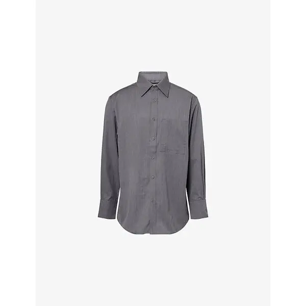 ENTIRE STUDIOS Classic Long-sleeve Wool Shirt - Graphite