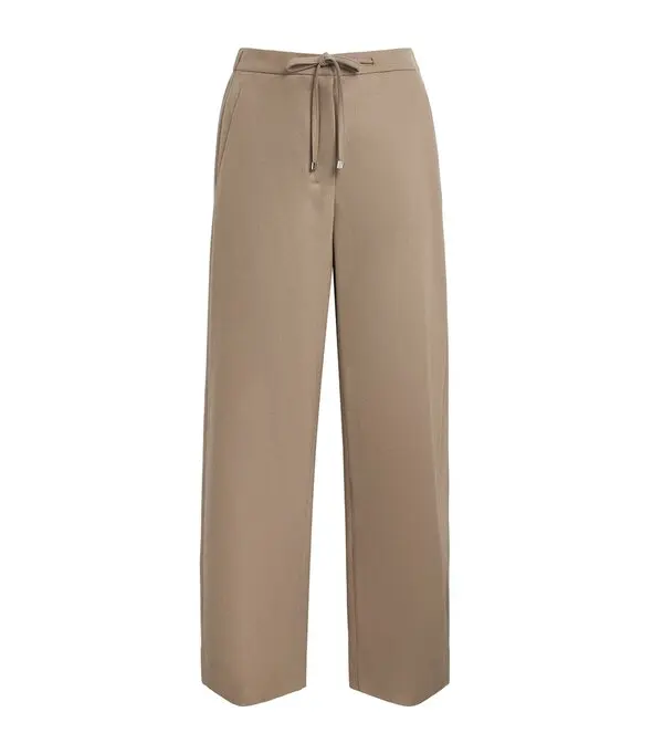 Max Mara Stretch Wool Drawstring Trousers