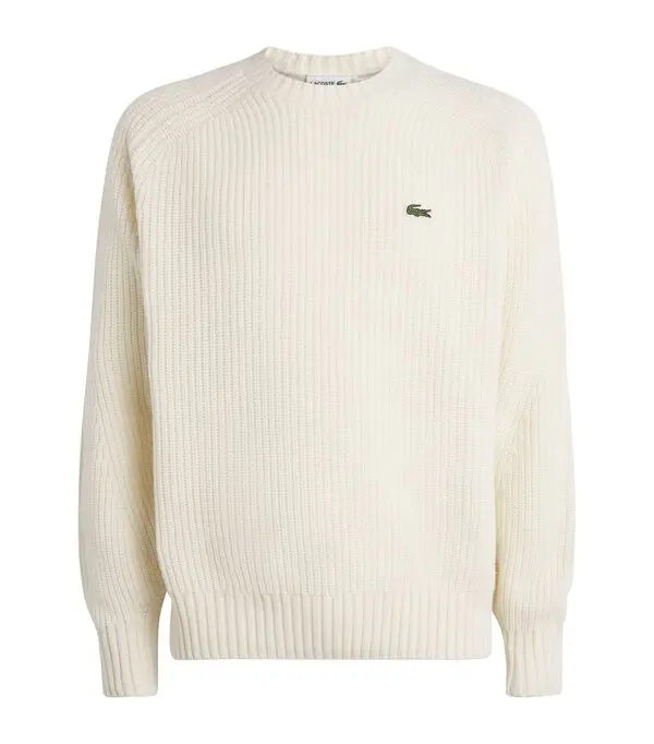 Lacoste Wool Logo Sweater - Ivory