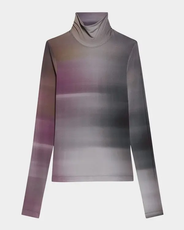 Helmut Lang Long-sleeve Turtleneck - Purple Multi