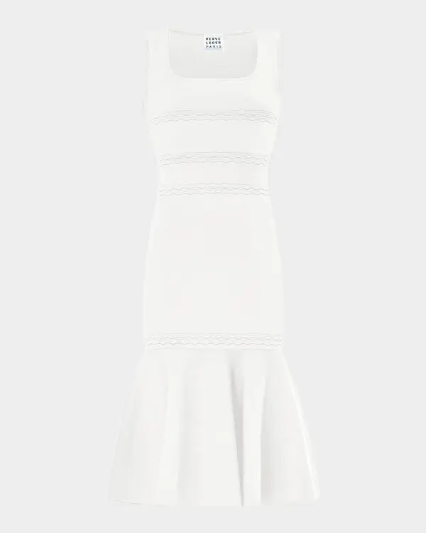 Herve Leger The Camille Sleeveless Knit Midi Dress
