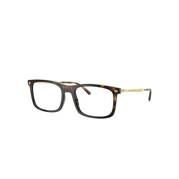 Ray-ban Rectangle Eyeglasses Frame - Gold