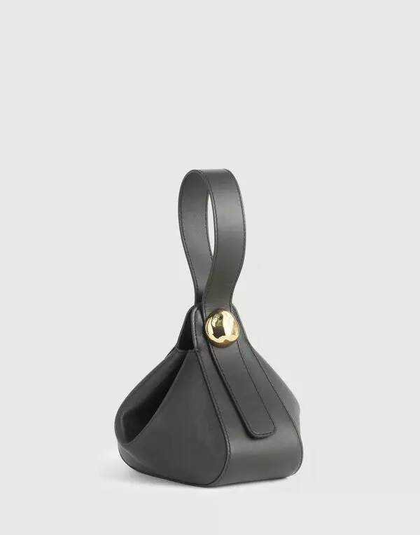 Madewell The Sculpted Metal Wristlet - True Black