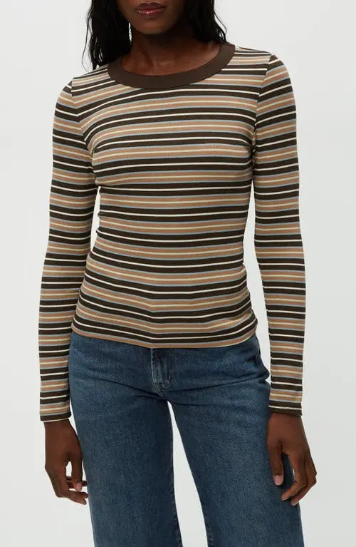 Michael Stars Zola Stripe Long Sleeve Rib T-shirt