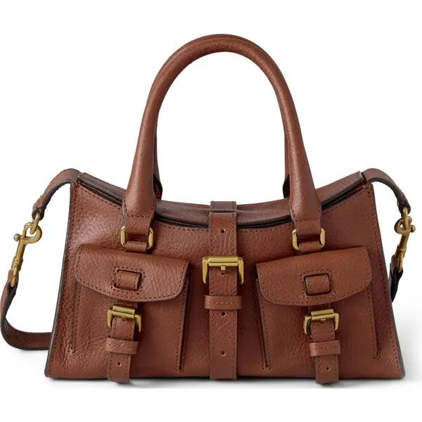 Mulberry Mini Roxanne Revived Grained Leather Crossbody Bag - Oak