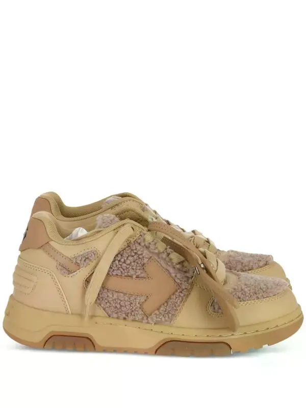 Off-White Out Of Office Shearling-trim Sneakers