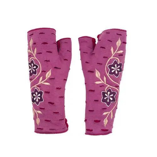 FEELGOODZ Embroidered Fingerless Gloves - Calyx