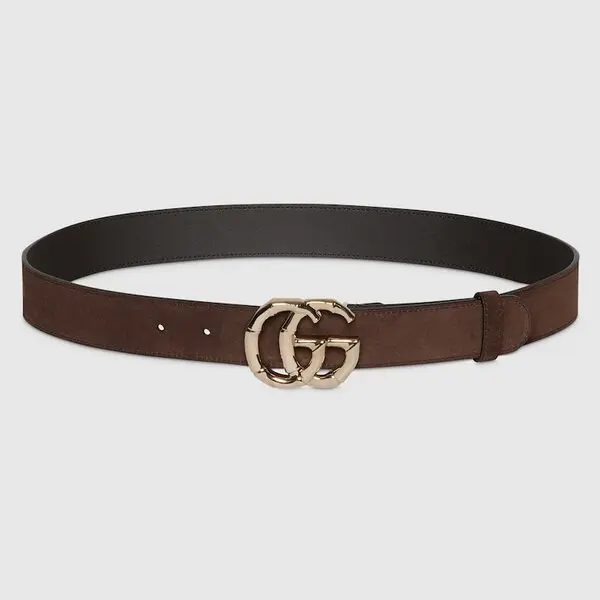 Gucci Gg Marmont Suede Belt