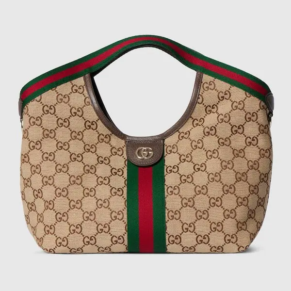 Gucci Giglio Small Tote Bag Gg Canvas - Beige