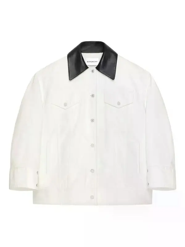 Givenchy Leather-collar Denim Jacket