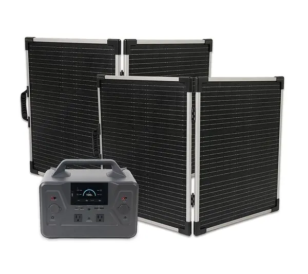 4PATRIOTS 1200wh Portable Power Station W/ 2 Solar Panels