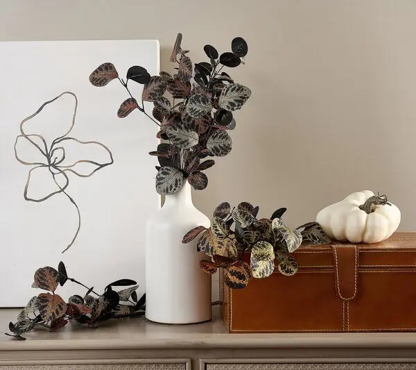 VALERIE PARR HILL Set Of 4 Harvest Eucalyptus Leaf Sprays Valerie