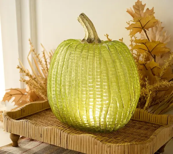 VALERIE PARR HILL 11' Illuminated Textured Pumpkin Valerie