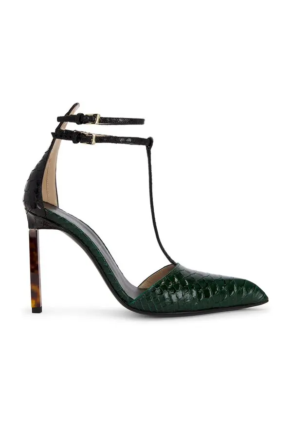 TOM FORD Printed Python T-strap 105 Pump