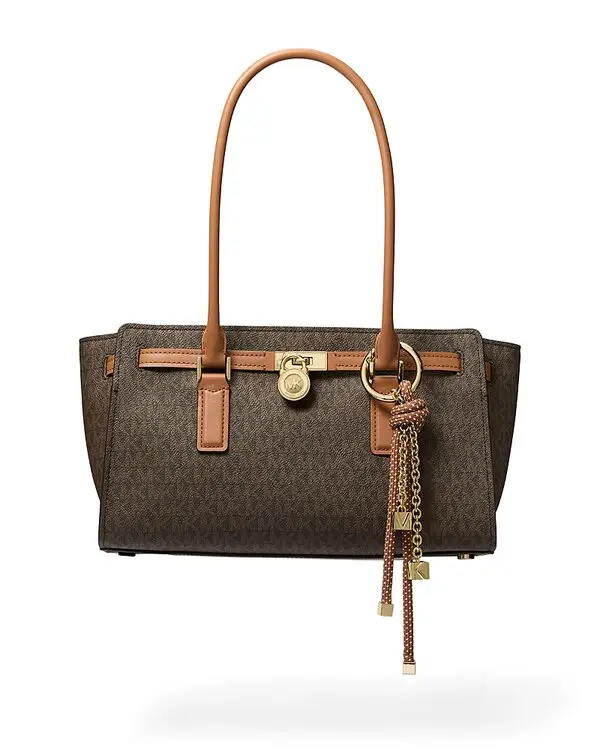 Michael Kors Hamilton Moderne Small East/west Shoulder Tote - Brown/acorn