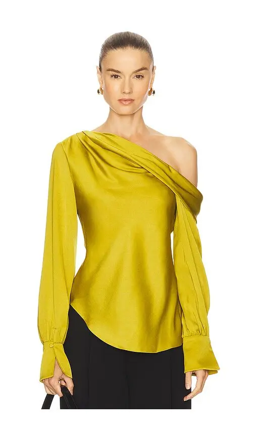 Simkhai X Alice One Shoulder Top - Pear